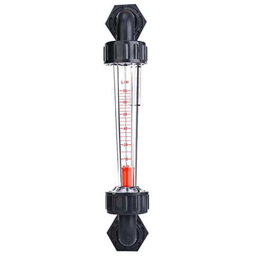 Waterflow Meter, 1/2in Male Thread Transparent Panel Liquid Flow Measuring Tool 10-100LPH for Various Liquid Media