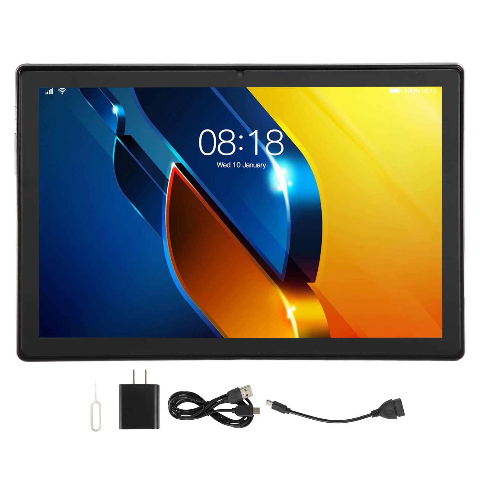 SWOQ Kids Tablet, 10in Tablet 100240V 1920x1200 Dual Camera for Playing (US Plug)