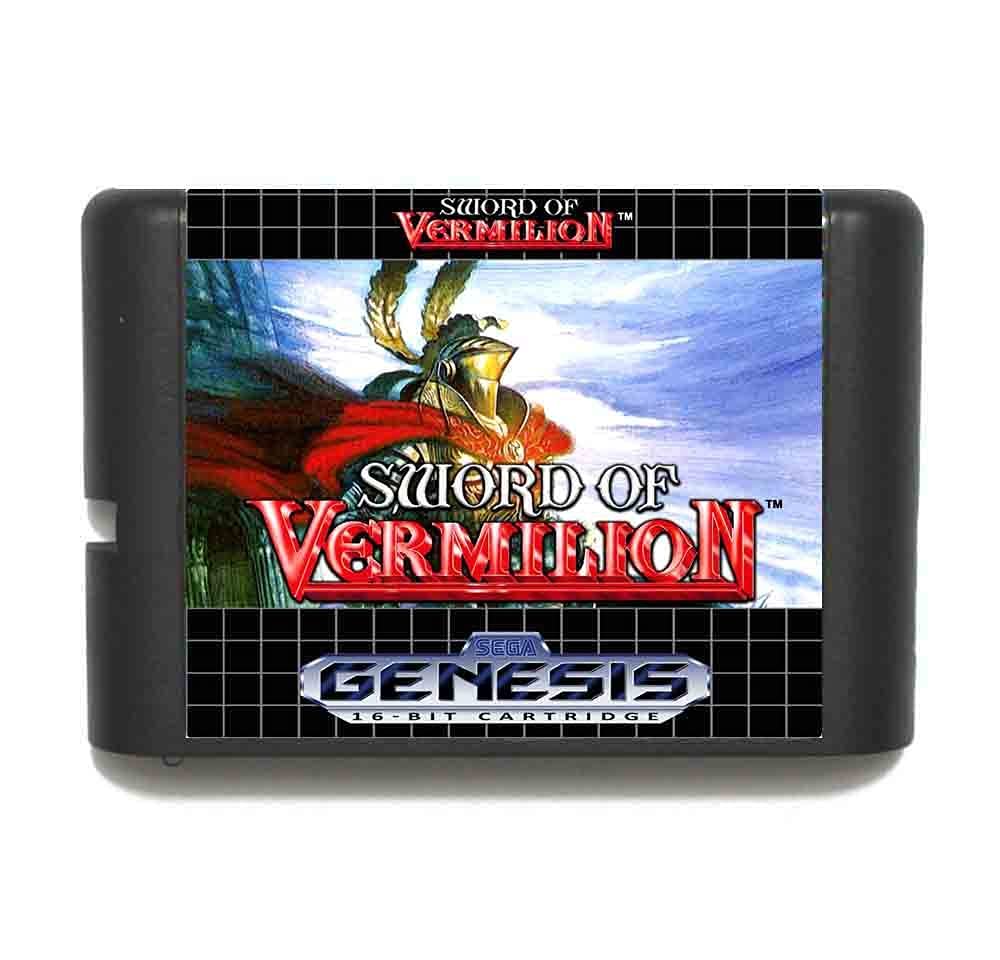 Sword Of Vermilion 16 Bit MD Game Card For Sega Mega Drive For Genesis (Black)