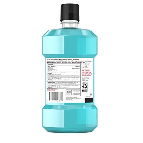 Listerine Antiseptic Mouthwash, Cool Mint, 1.5 L