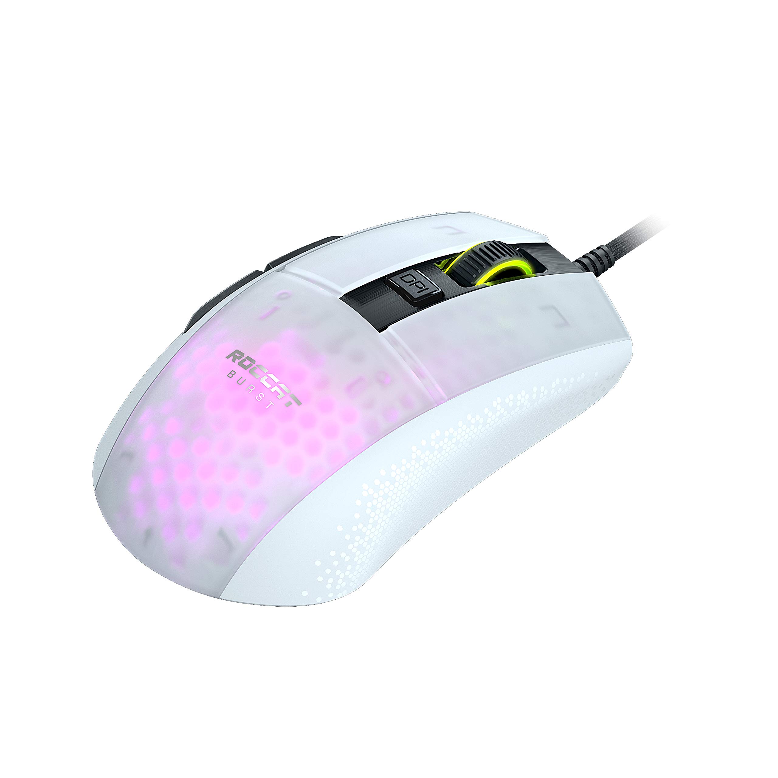 ROCCAT Vulcan TKL Pro PC Gaming Keyboard, Linear Optical Titan Switch, AIMO RGB Lighting, Tenkeyless Mechanical Feel Speed Keystroke, White & Burst Pro PC Gaming Mouse, White