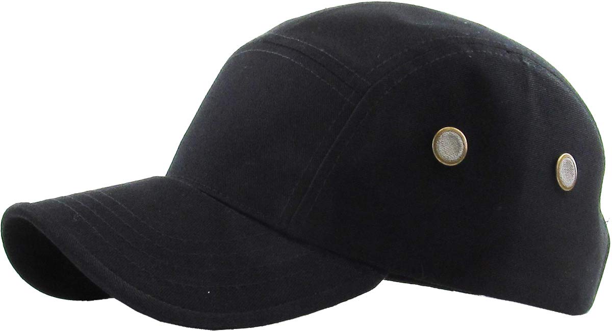 KBK-1455 BLK Five Panel Solid Color Unisex Adjustable Army Military Cadet Cap