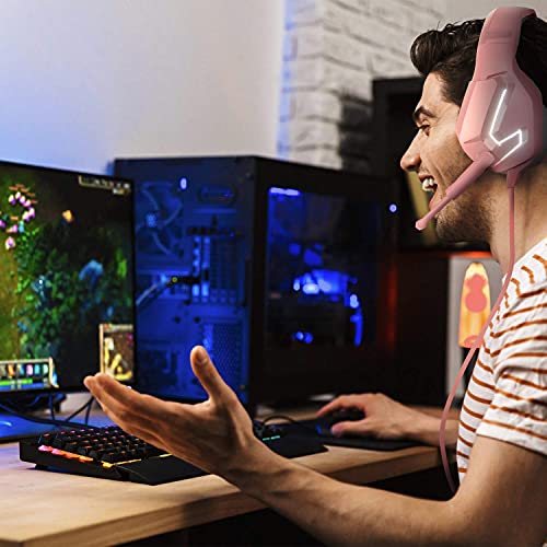 Orzly Gaming Headset for PC and Gaming Consoles PS5, PS4, Xbox Series X | S, Xbox ONE, Nintendo Switch & Google Stadia - Stereo Sound with Noise Cancelling Mic - Hornet RXH-20 Nakuru Edition (Renewed)