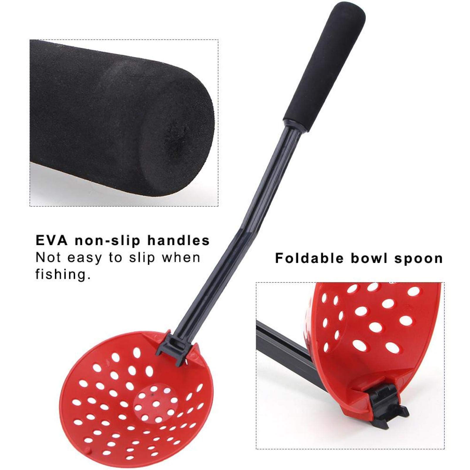 OUKENS Other Fishing Tools and Accessories Fishing Scoop, 2pcs Fishing Tackles & Equipment Foldable Plastic Non-Slip Winter Ice