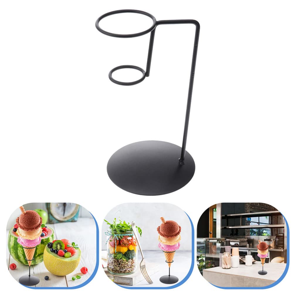 Operitacx 3Pcs Ice Cream Cone Holder Iron Popsicle Display Stand Egg Cone Holder Racks Waffle Cones Holder DIY Baking Rack Food Serving Rack