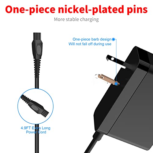 MEROM One Blade QP2630 Charger Compatible with Philips HQ850 Power Cord, Compatible with Philips Norelco Oneblade 8V Charger QP2530, QP2630 Trimmer Charging Cord