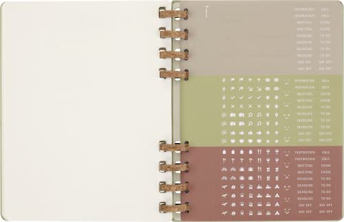 Moleskine 2024 Spiral Academic Planner, 12M, Extra Large, Crush Kiwi, Hard Cover (7.5 x 10)
