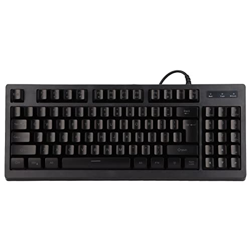wendeekun Mechanical Gaming Keyboard, 89 Keys RGB Backlight Wired Keyboard, Ergonomic Water-Resistant Computer PC Keyboard, Quiet Silent USB Membrane Keyboard for Desktop, Computer (Black)