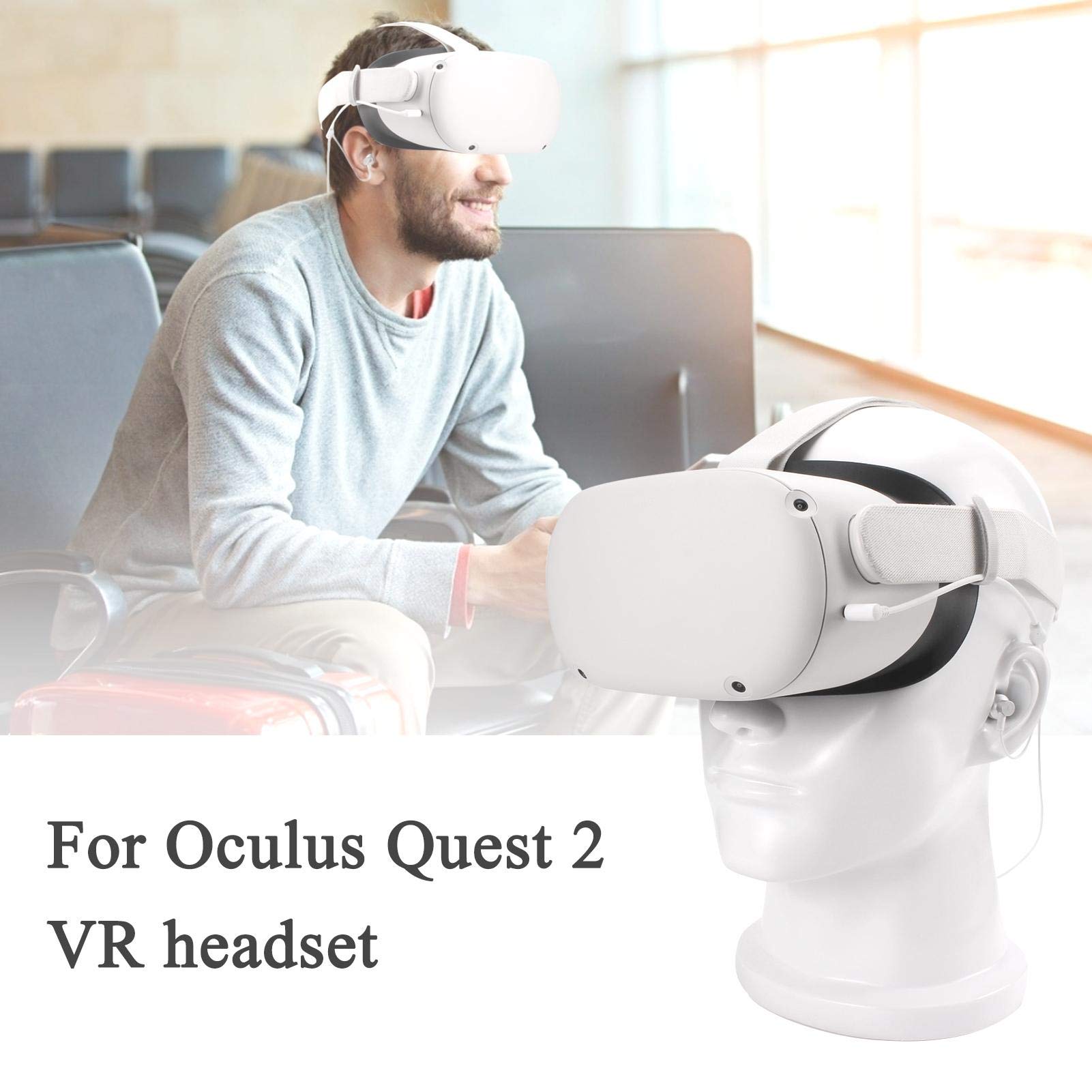motifa VR Headset for Oculus Quest 2 - Sounds Deep Bass VR Privacy Headphone - VR Gaming in-Ear Audio Fully Immersive Virtual Reality Gaming Headset - Comfortable Firm Headphone - White