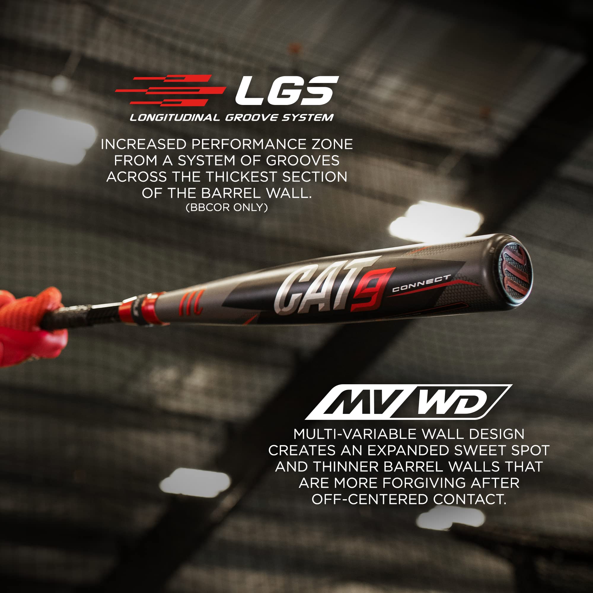 Marucci CAT9 CONNECT -3 BBCOR Metal Baseball Bat, 2 5/8" Barrel