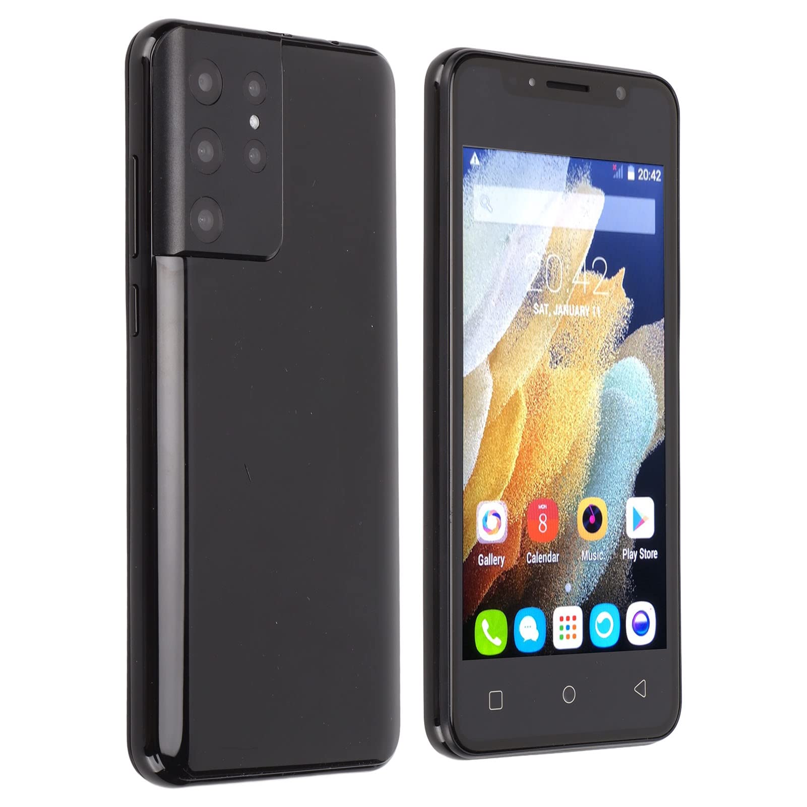 S21 Ultra 5.0in Smartphone, HD Screen 1G 4G 24MP 48MP Dual Card 4900mAh Multi Function Mobile Phone, F/2.0 Aperture Fixed Focal Length Delicate Gentle Touch 110β240V(USA)