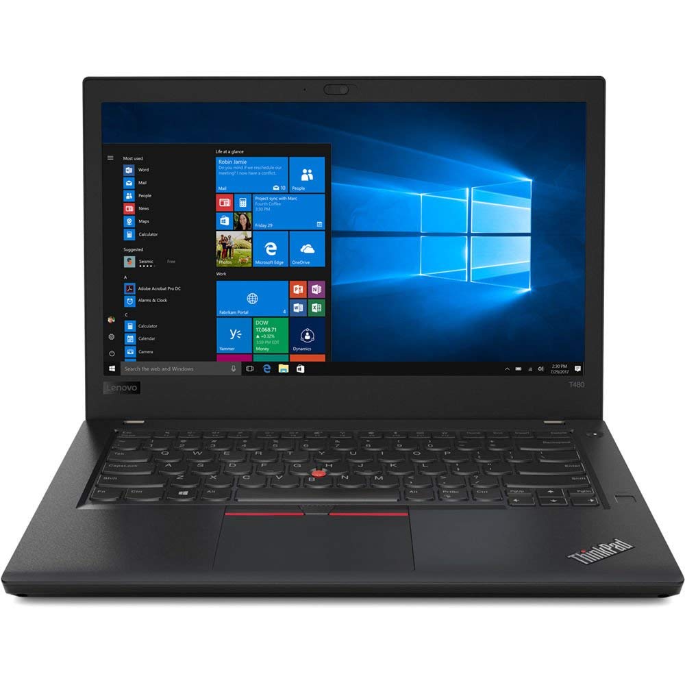 Lenovo ThinkPad T480 14' Laptop - 8th Gen Intel Quad-Core i5-8250U Processor up to 3.40 GHz, 16GB Memory, 256GB SSD, Intel UHD Graphics 620, Windows 10 Pro (64-bit) (Renewed)
