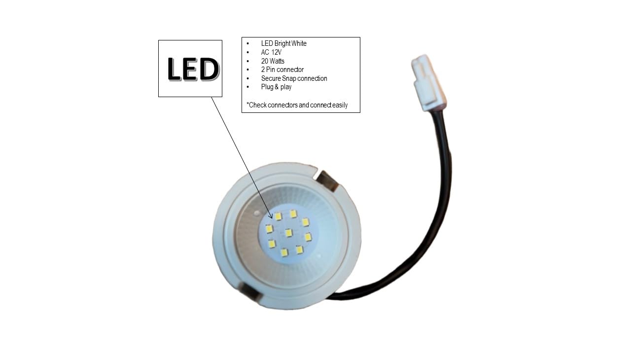 Kitchen Appliance Light Replacement-Kitchen Appliance Light Part YR-28B-Ideal for Range Hoods-Range Hood Light Great for Kitchen Appliances