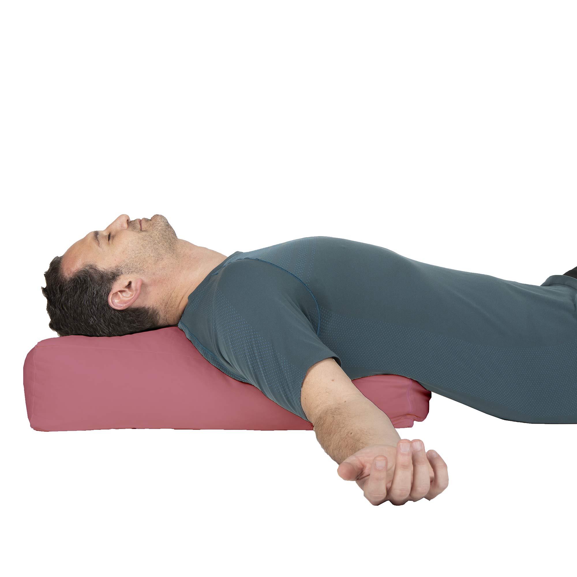 Mind Reader Yoga Bolster/Cushion Restorative, Yin Yoga Prop, Meditation Yoga Pillow, Polyester, Machine Washable Cover, 4 Colors, Square, Pink