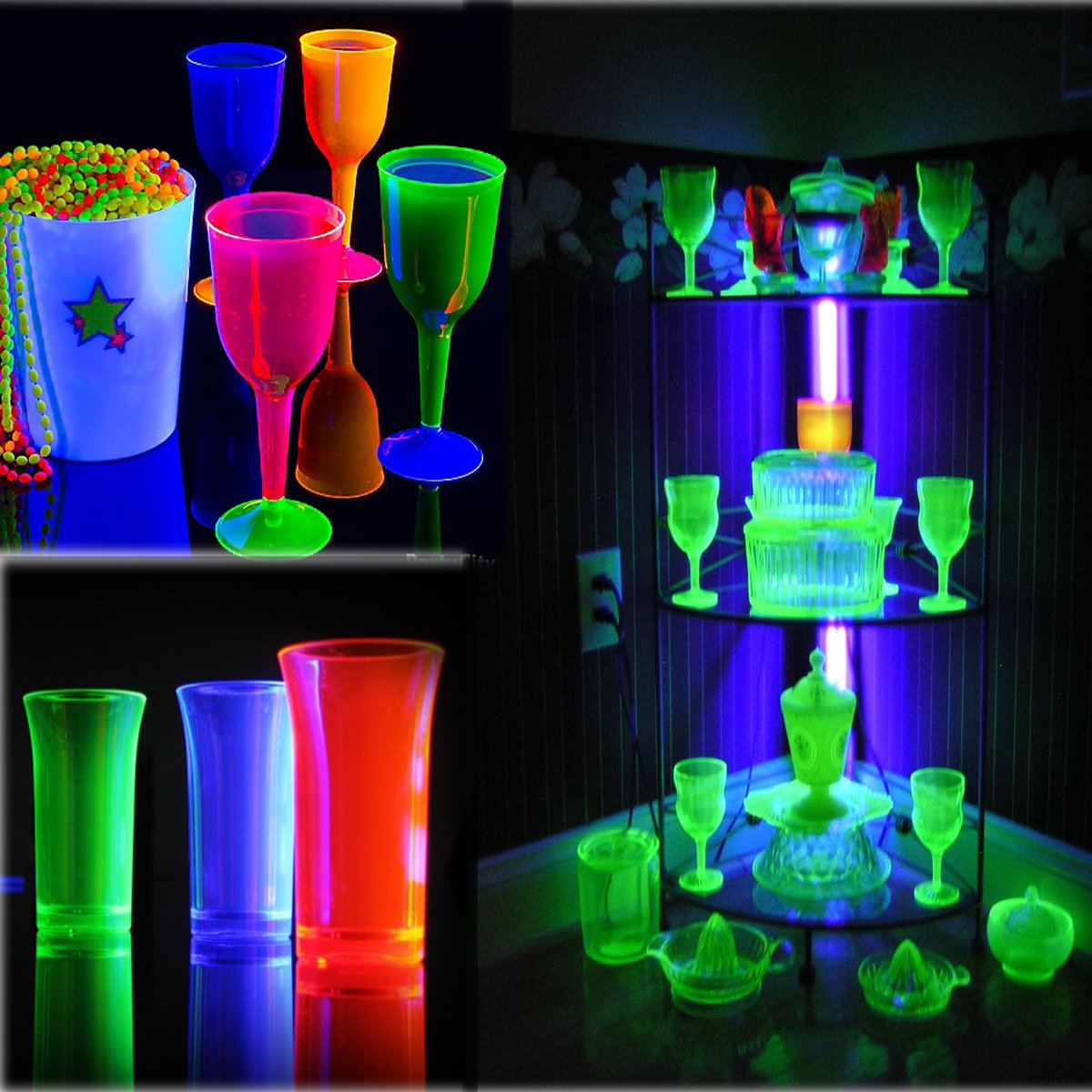 LECIEL UV LED Black Light, 10W Portable Blacklight for UV Poster, UV Art, Bedroom, Light for Halloween and Blacklight Parties (2 Pack)