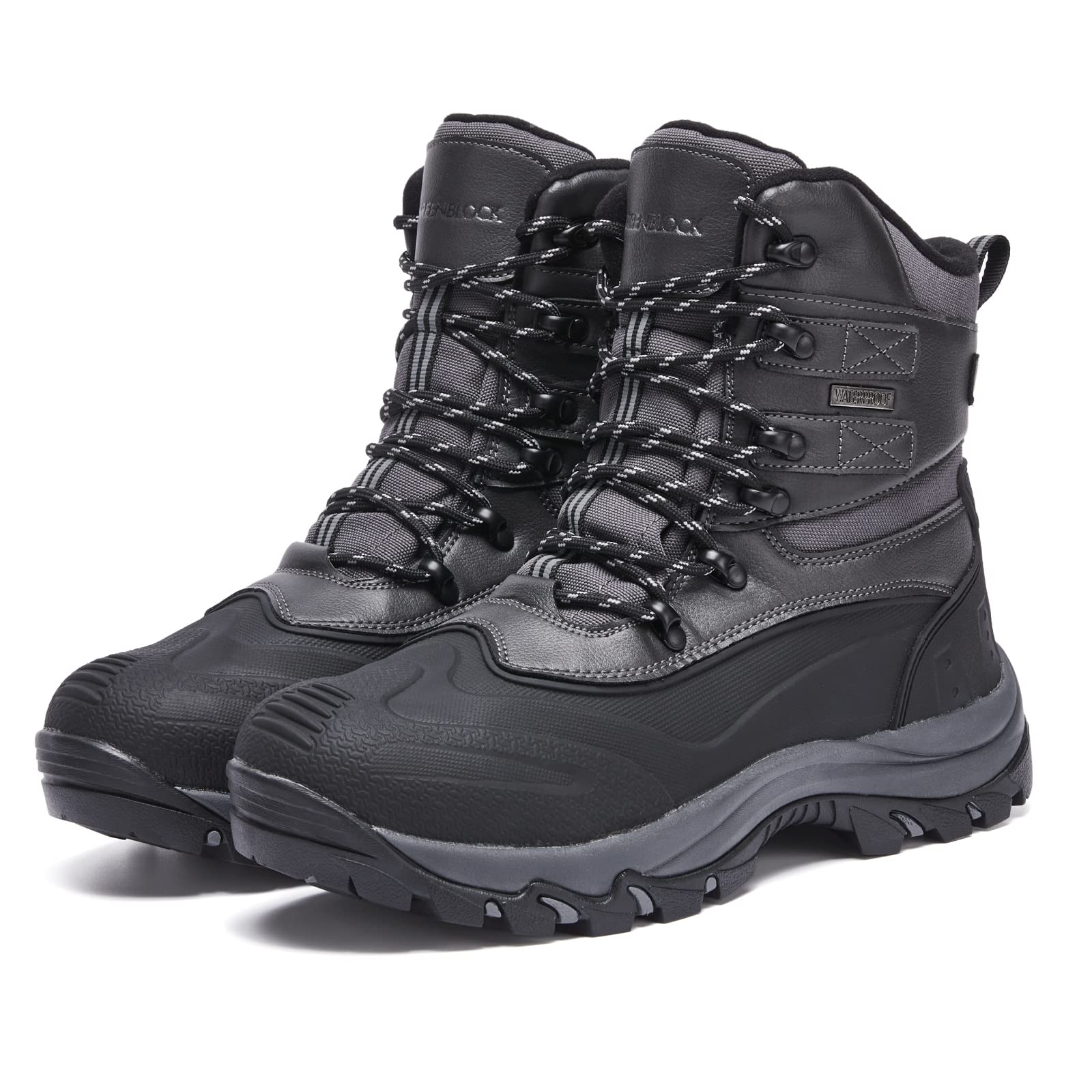 NS Hiking Boots-Men’s Waterproof Lightweight Outdoor Hiking Shoes Black