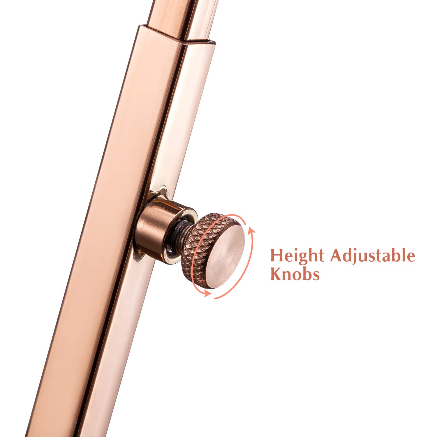 Polmart Countertop Jewelry/Scarf/Handbag T-Bar Display Stand with Adjustable Height - Rose Gold (2 - Pack)