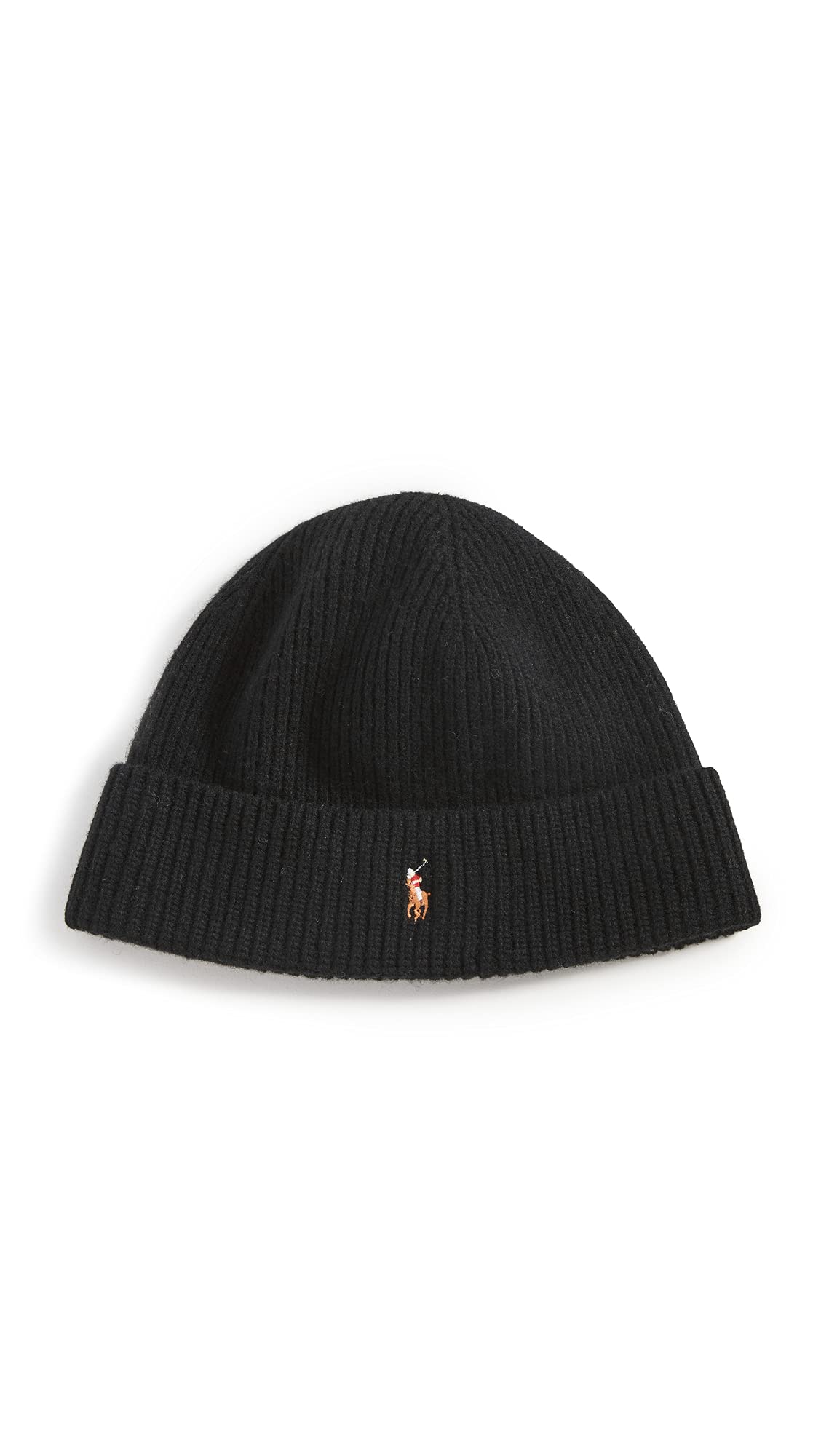 POLO RALPH LAUREN Men's Signature Cuff Hat, Polo Black, One Size