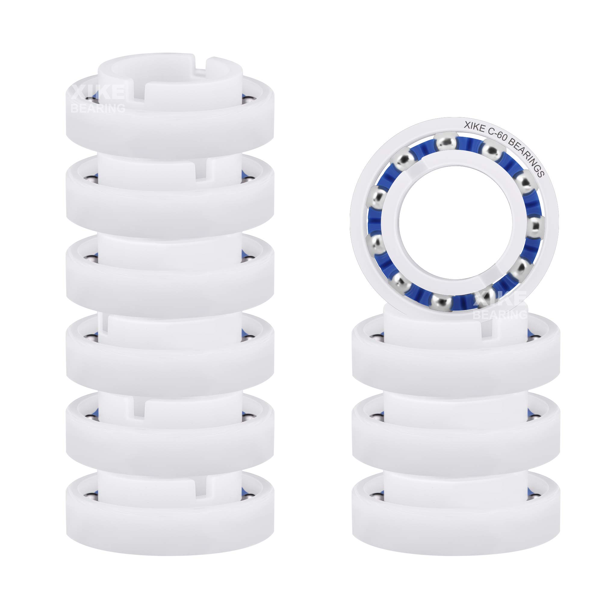 XiKe 10 Pack Wheel Ball Bearings C60 or C-60, Replacement for Zodiac Polaris Pressure Pool Cleaners 180 and 280.