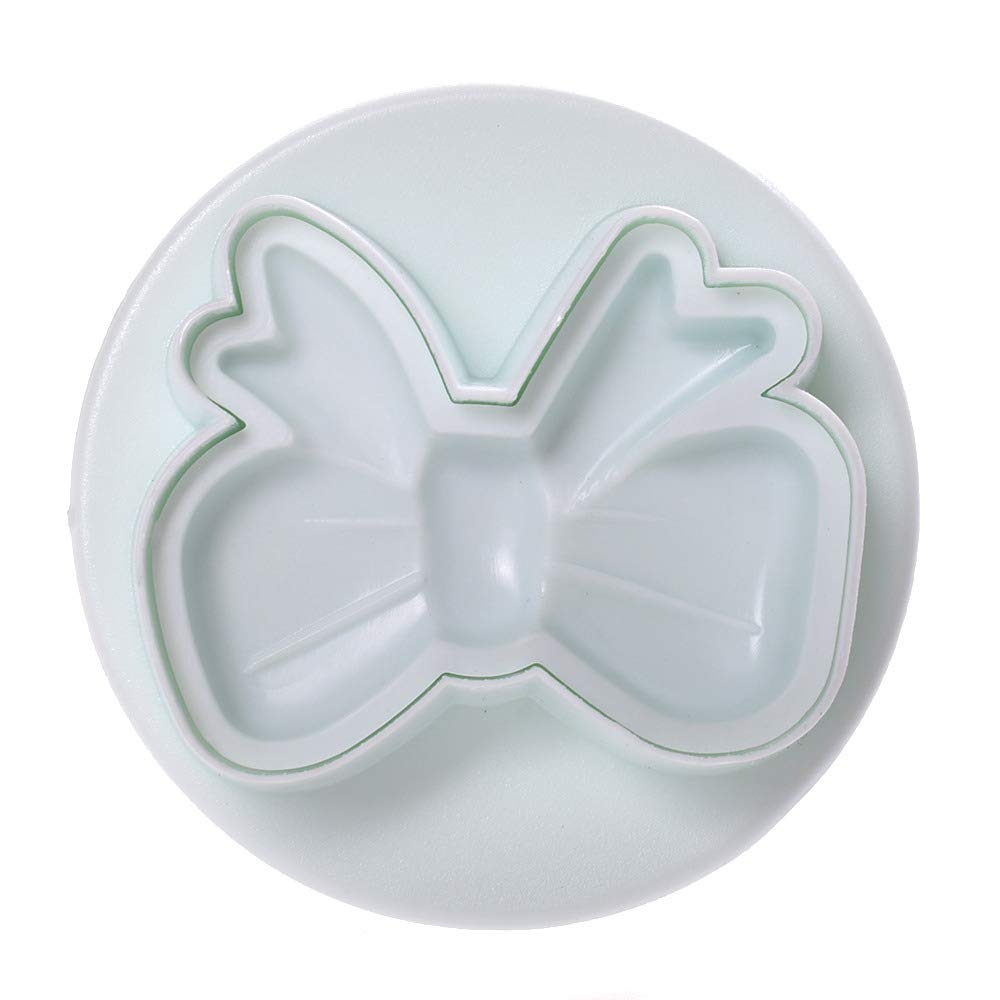 RAYNAG 3 Sets of Bowknot-liked Plastic Plunger Cutters Fondant Cookie Pie Crust Cutout Molds Clay Cake Decorating Cutter Plungers (9 Pieces)