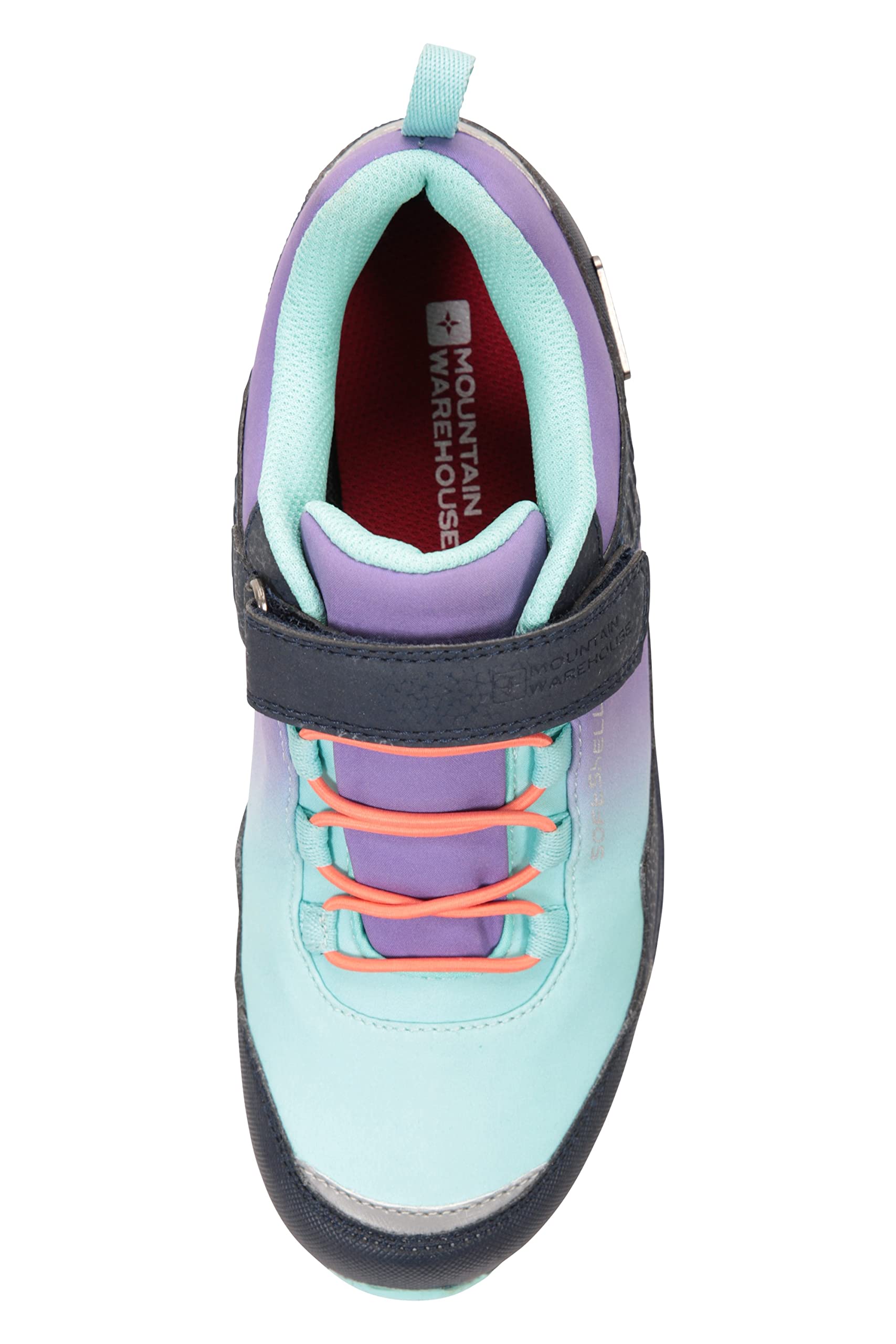 Mountain Warehouse Kids Softshell Boots - Waterproof Hiking Shoes Mint Kids Shoe Size 4 US