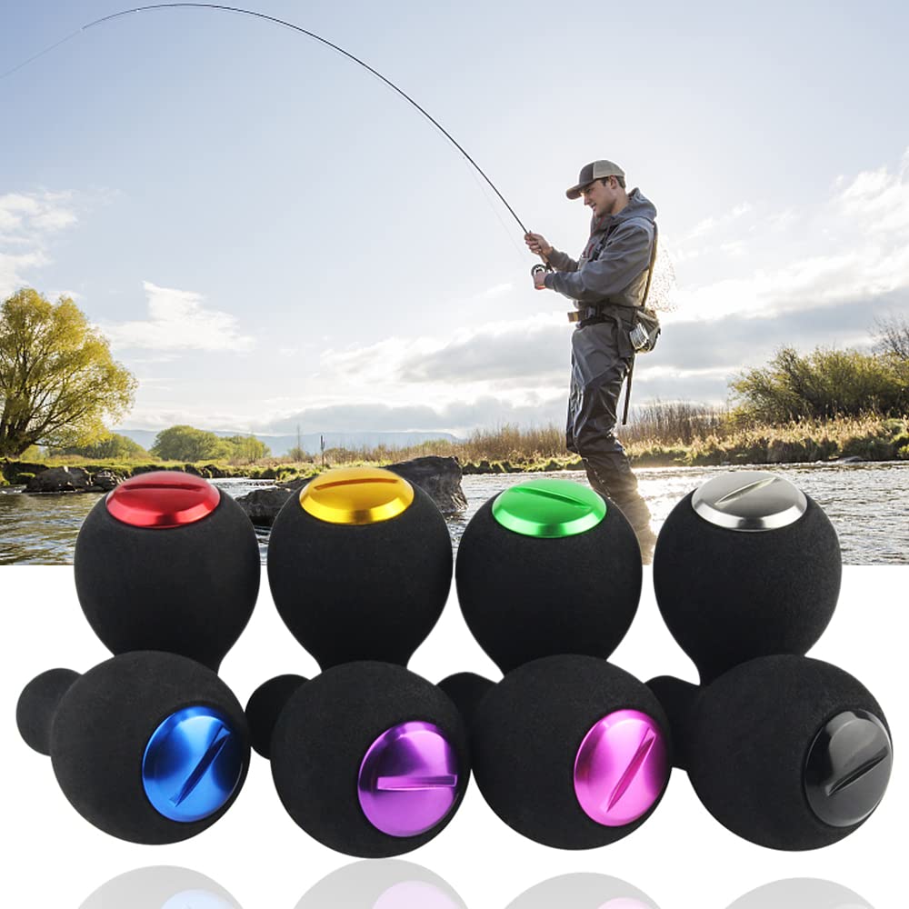 MengK Fishing Reel Handle Knob EVA Baitcasting Reel Handle Knob Trolling Reel Handle Accessory Ultralight Fishing Tackle Tools