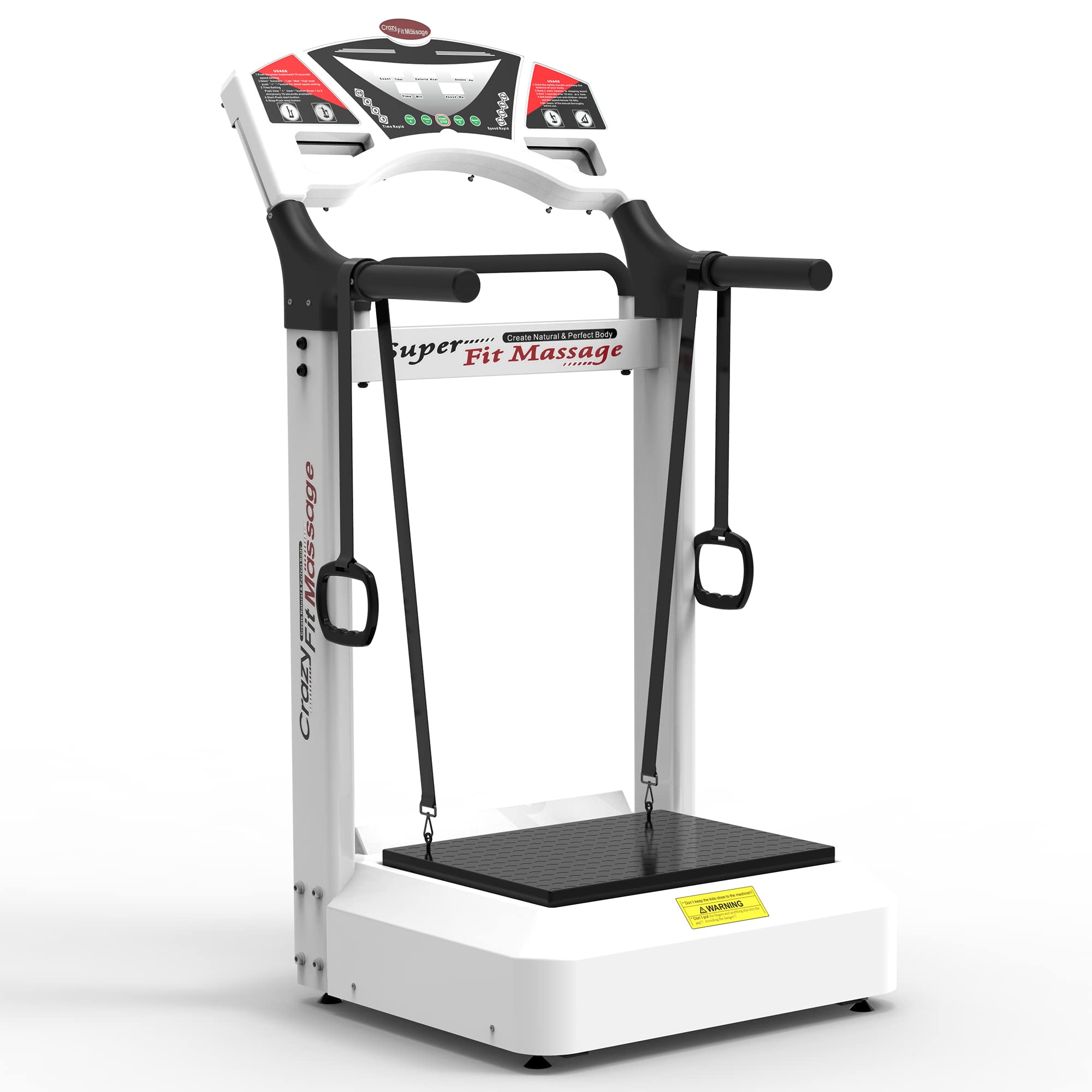 Ps Vibration Plate Exercise Machine, Whole Body Workout Super Large Vibration Platform Support 400 lbs with Resistance Band Cardio Training Weight Loss Equipment for Gym Home