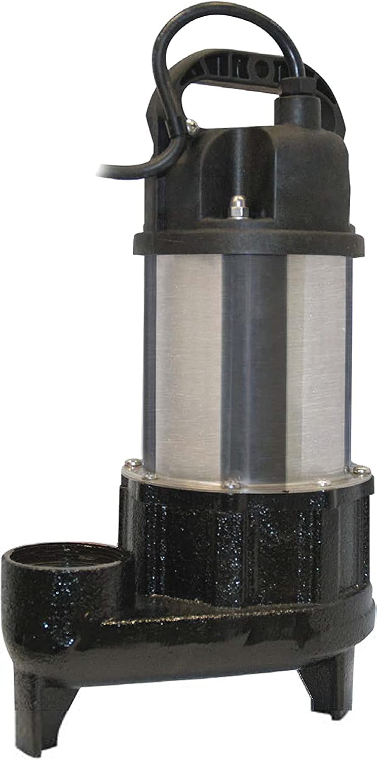 Little Giant WGFP-50 115 Volt, 4280 GPH Stainless Steel and Cast Iron Water Feature Pump with 19-Ft. Cord, Black, 566068