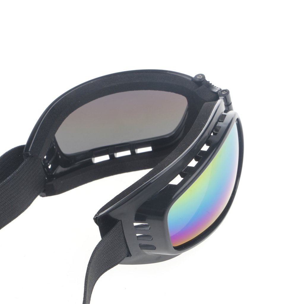 Kocome Foldable Safety Goggles for Ski Snowboard Motorcycle, Eyewear Glasses Eye Protection (Transparent)