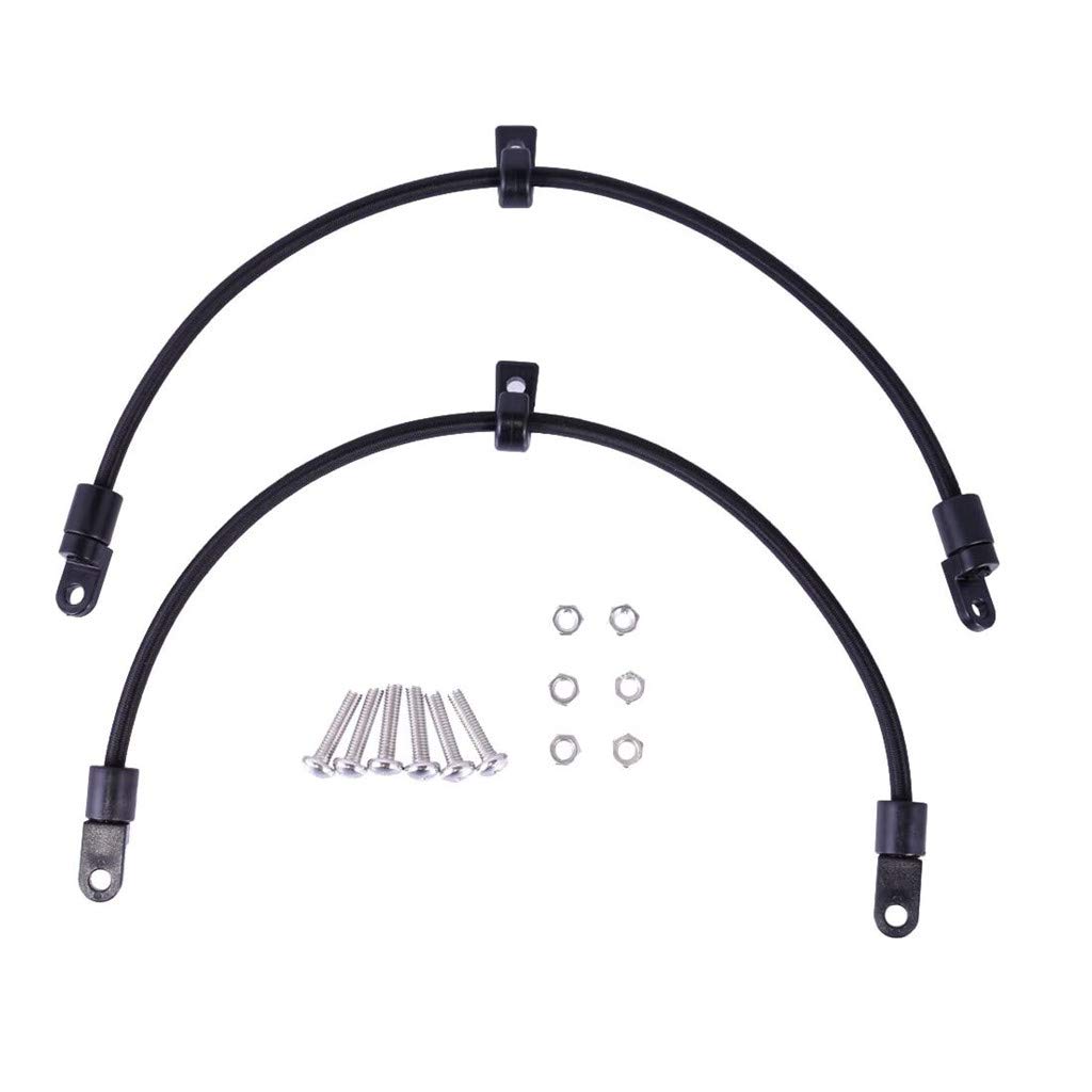 LFDecor 2 Pieces Black Bungee Paddle Holder Bungee Cord Replacement Suit for Marine Fishing Boat Kayak