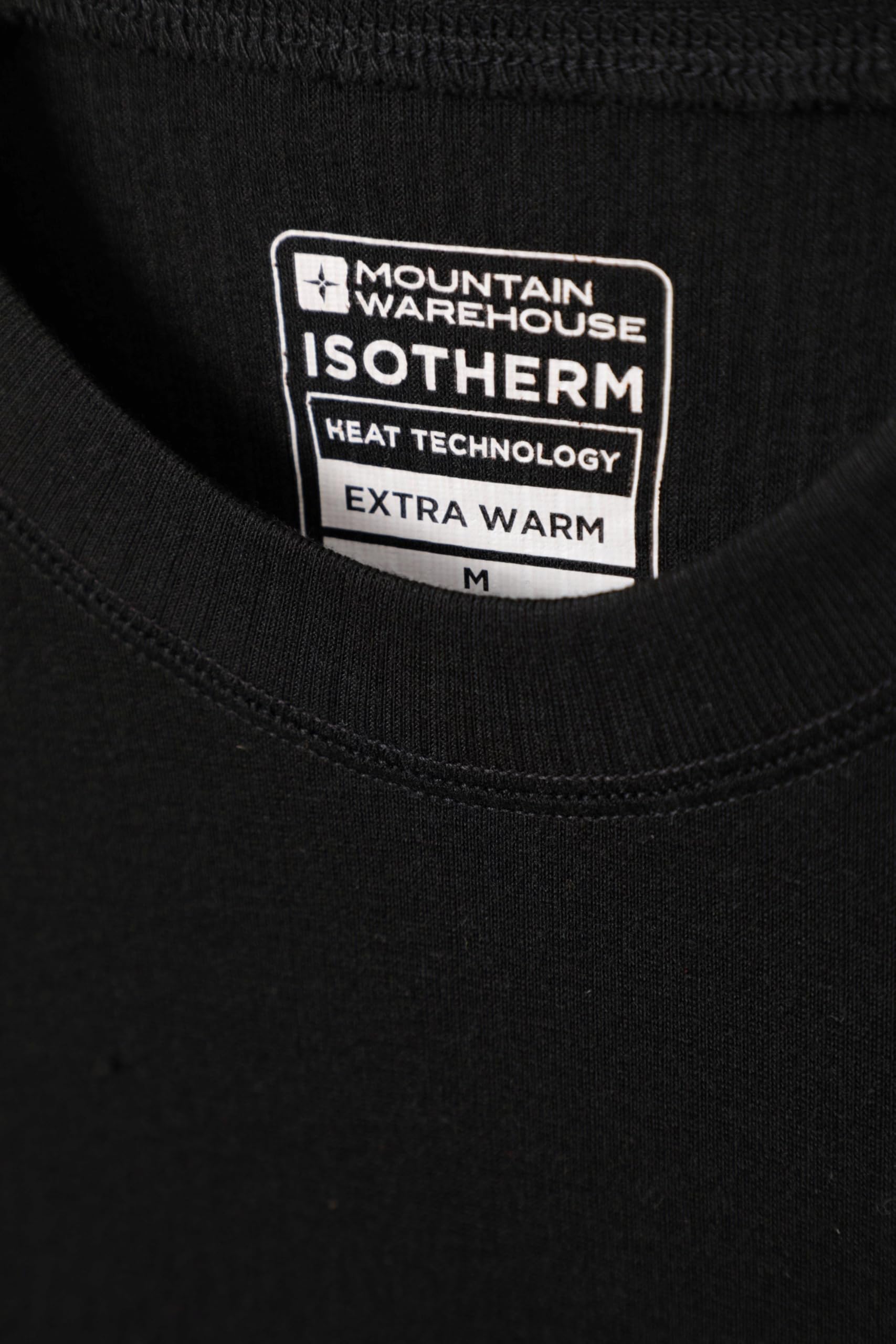 Mountain Warehouse Talus Mens Long Sleeved Round Neck Top Black Large