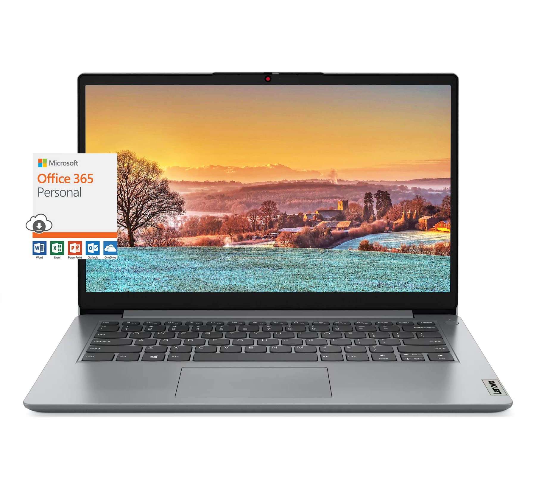 Lenovo Newest IdeaPad 1i Laptop 14" HD Display, Intel Pentium Silver N5030 Processor(> N4020), 4GB RAM, 192GB Storage(128GB eMMC + 64GB MSD Card), 10Hr Battery, Win 11 S, 1 Year Microsoft 365