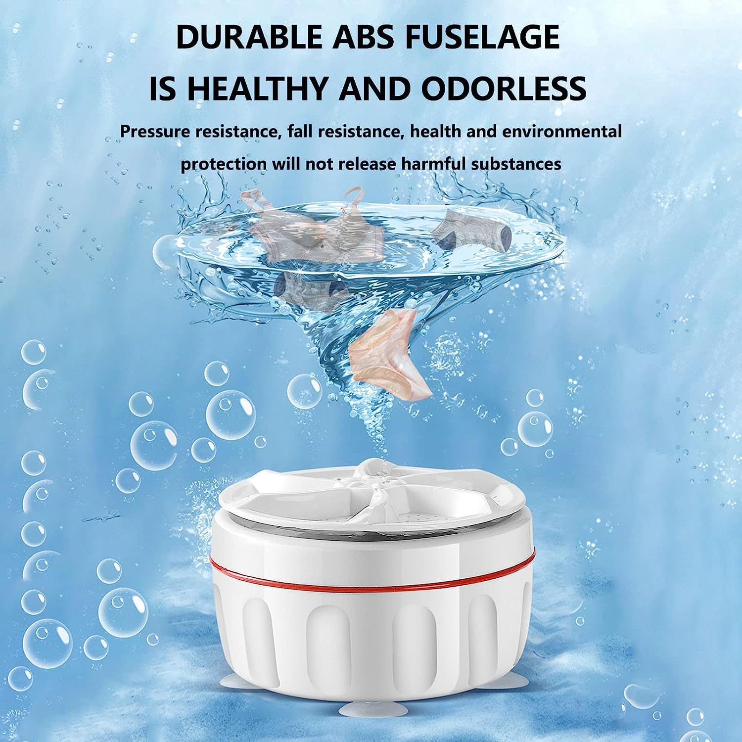 Newest Version of Washing Machine - Powerful Washing Machine with Suction Cups - USB Powered Washing Machine and Dishwasher for Home, Travel, Apartments and College Classrooms