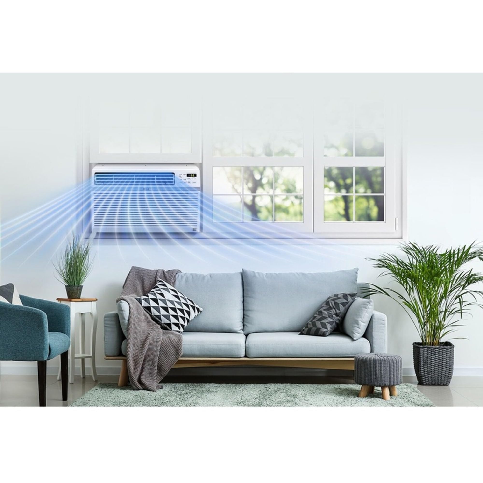 LG 15,000 BTU Window Air Conditioner, Cools 800 Sq.Ft. (20' x 40' Room Size), Quiet Operation, Electronic Control with Remote, 3 Cooling & Fan Speeds, Auto Restart, 115V
