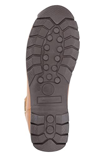 Mountain Warehouse Womens Outdoor Leather Boots - Breathable Shoes Brown Womens Shoe Size 8 US