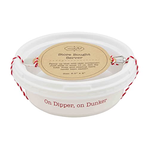 Mud Pie Circa Christmas Store Bought Dip Set, 6.5" dia, White