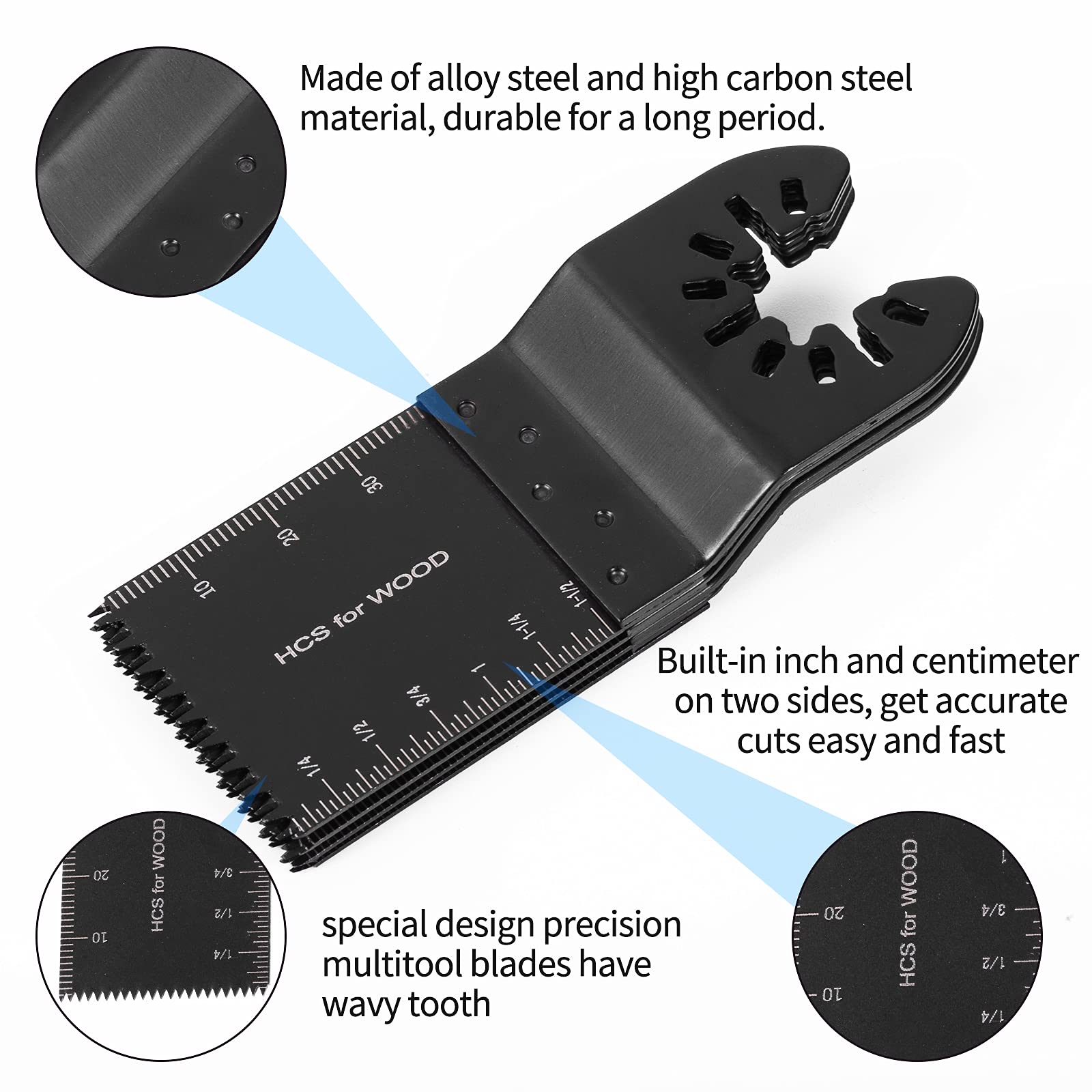 Oscillating Tool Blades, Kmeivol 23 Universal Metal Wood Multitool Blades Compatible with Fein Multimaster Porter Cable Black & Decker Bosch Craftsman Ridgid Ryobi Makita Milwaukee Rockwell