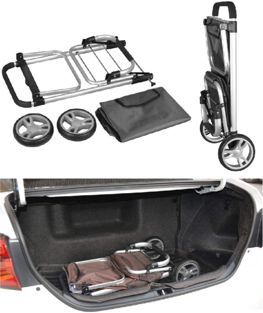 Shopping Trolley on Wheels Multi Function Shopping Cart Folding Portable Climbing Stair Trolley Trailer,Insulation Trolley Retractable Fast Folding Storage Hand Trucks,