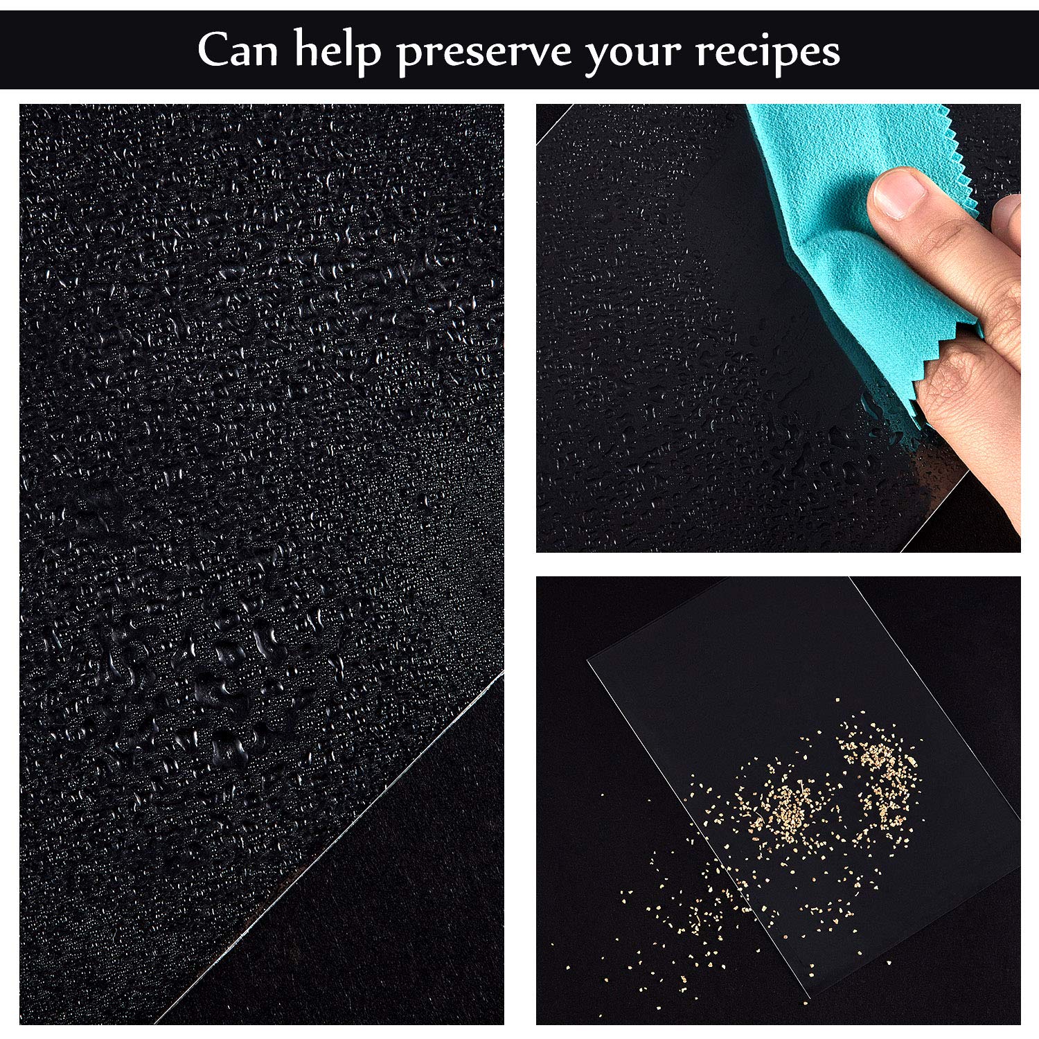 Recipe Card Protectors Kitchen Plastic Recipe Sheet Protectors Clear Recipe Page Protector (200, 5 x 3 Inch)