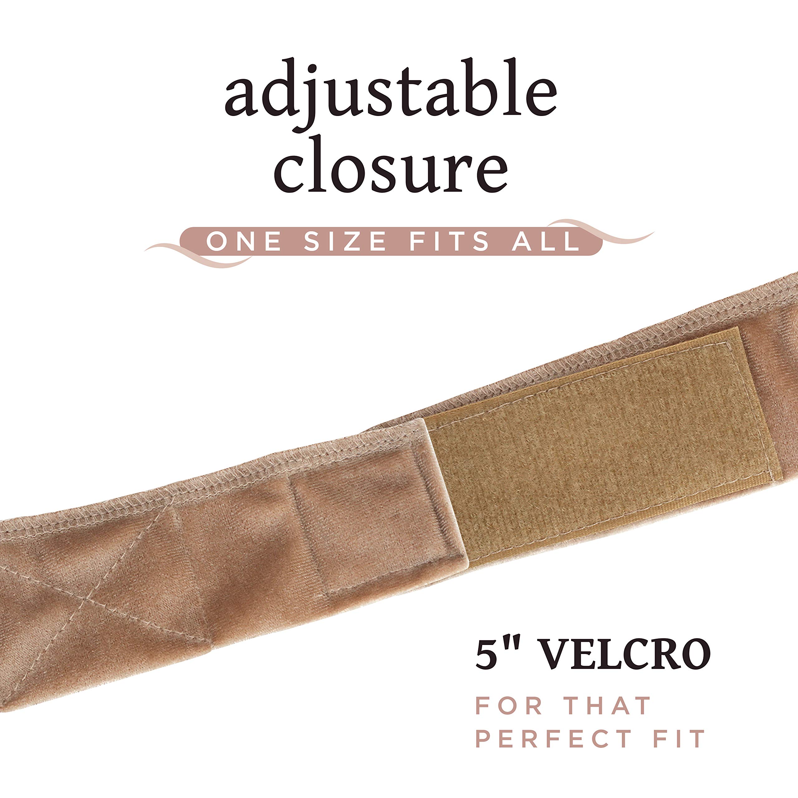 MainBasics Wig Grip Band for Keeping Wigs in Place Adjustable Velvet Wig Headband (Beige)