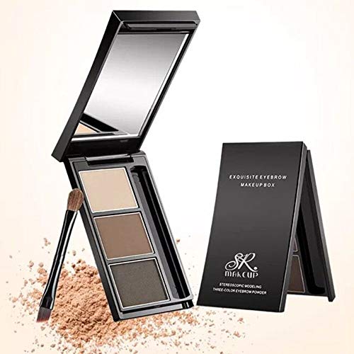Makeup powder eyebrow powder 3-color eyebrow set-eyebrow color palette-beauty cosmetic eyebrow pencil for nose shadow-professional makeup eyebrow filler