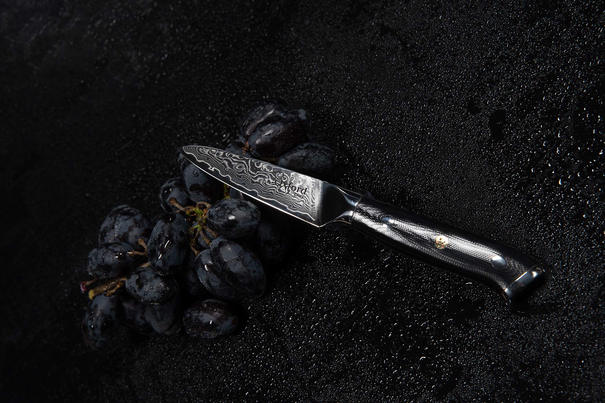 Oxford CHEF Paring Knife- 3.5 Inch - Damascus Japanese- VG10 Super Steel 67 Layer High Carbon Stainless Steel- Razor Sharp, Stain & Corrosion Resistant, Awesome Edge Retention