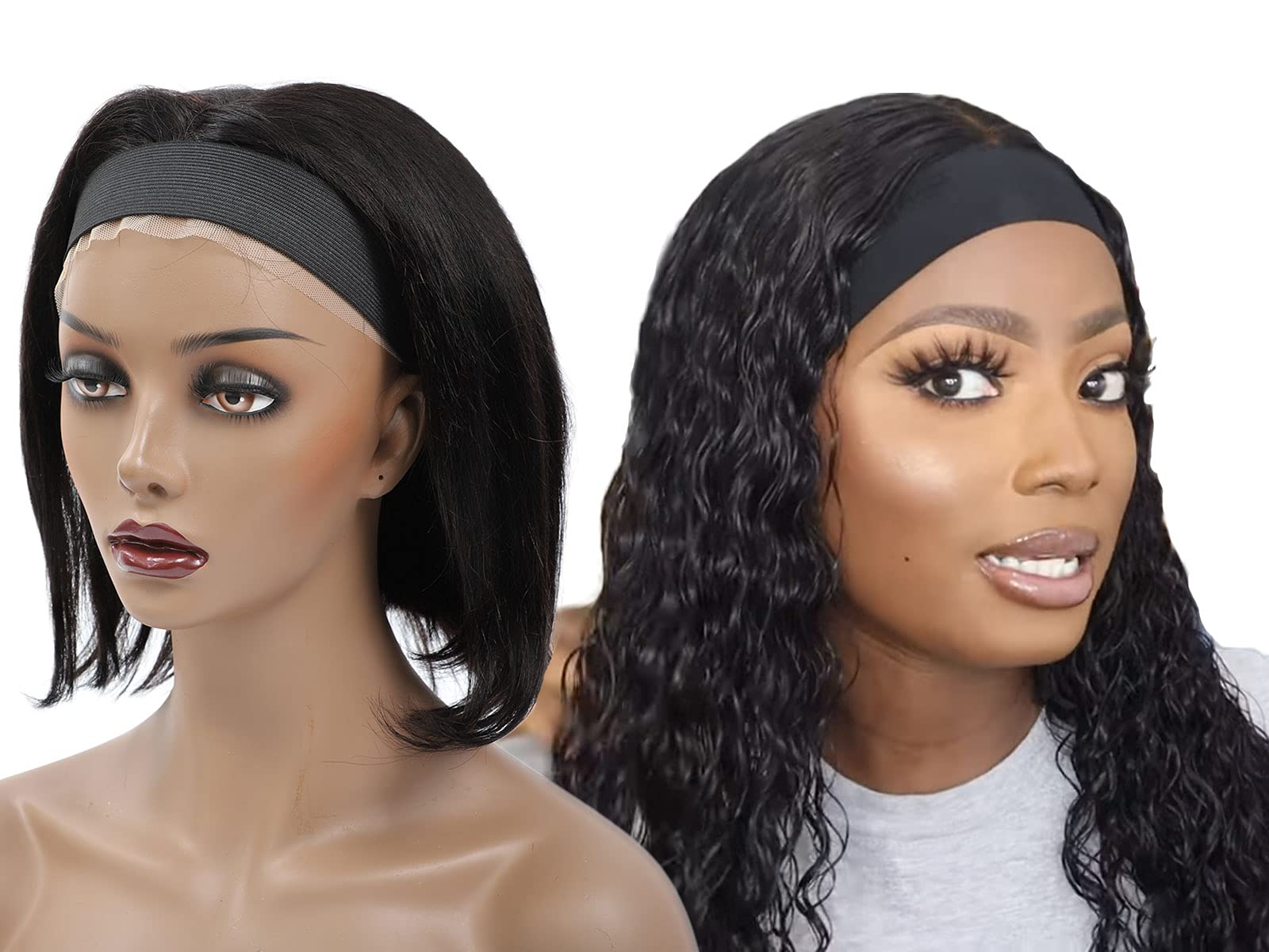 PIESOYRI 3PCS Elastic Wig Bands - Lace Melting, Adjustable Lace Front Bands for Comfortable Edge Laying