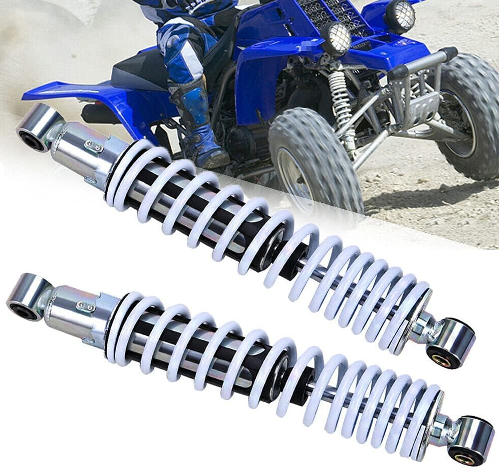 OUMURS Adjustable Front Shock Absorber Compatible with Yamaha Banshee 350 YFZ350 1987-2006 Replace 3GG-23350-10-P0 3GG-23350-20-35 3GG-23350-20-6W White Spring ATV 368mm