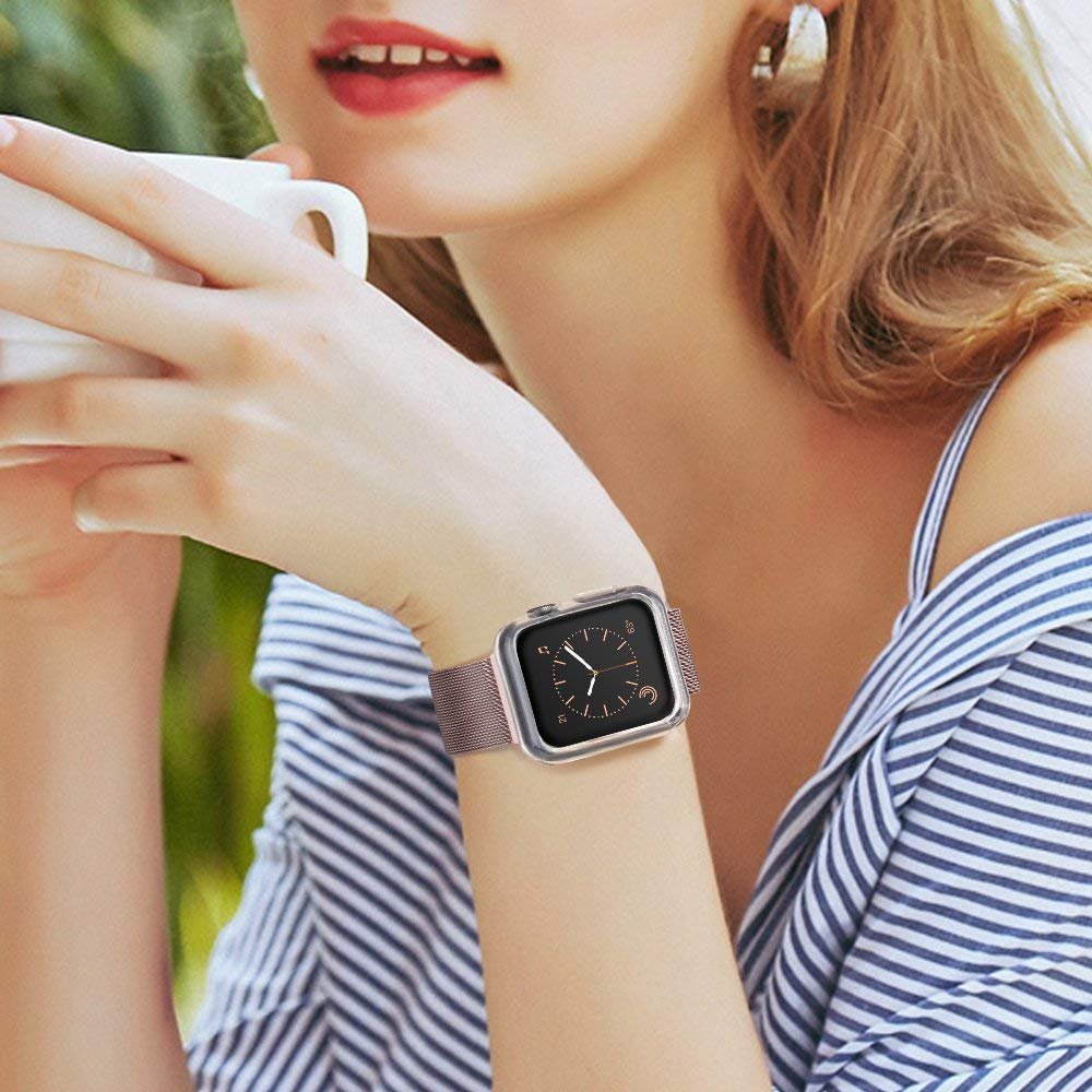 Lelong [2 Pack] Case for Apple Watch Series SE/6/5/4 Screen Protector 44mm, Soft TPU All-Around Clear Protective Case Cover for iWatch Series SE Series 6/5/4