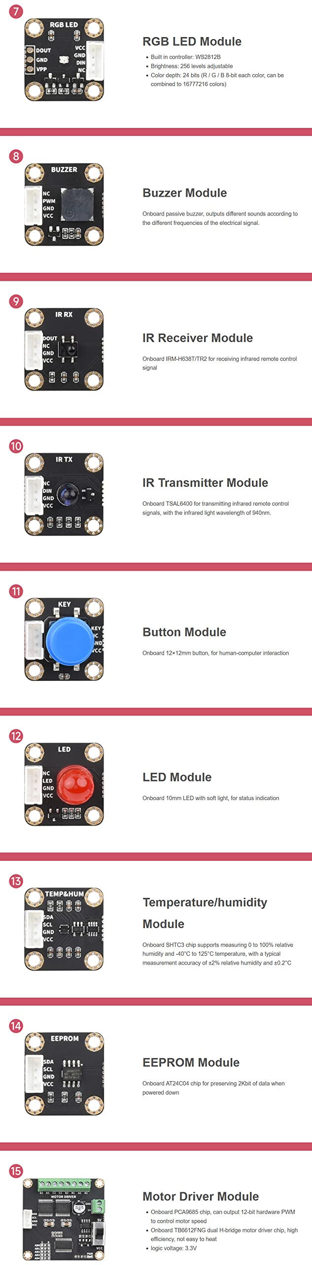 XYGStudy Raspberry Pi Pico Entry-Level Sensor All-in-one Design Kit, Including Pico Expansion Board and 15 Common Modules (Pico-Sensor-Kit-B)