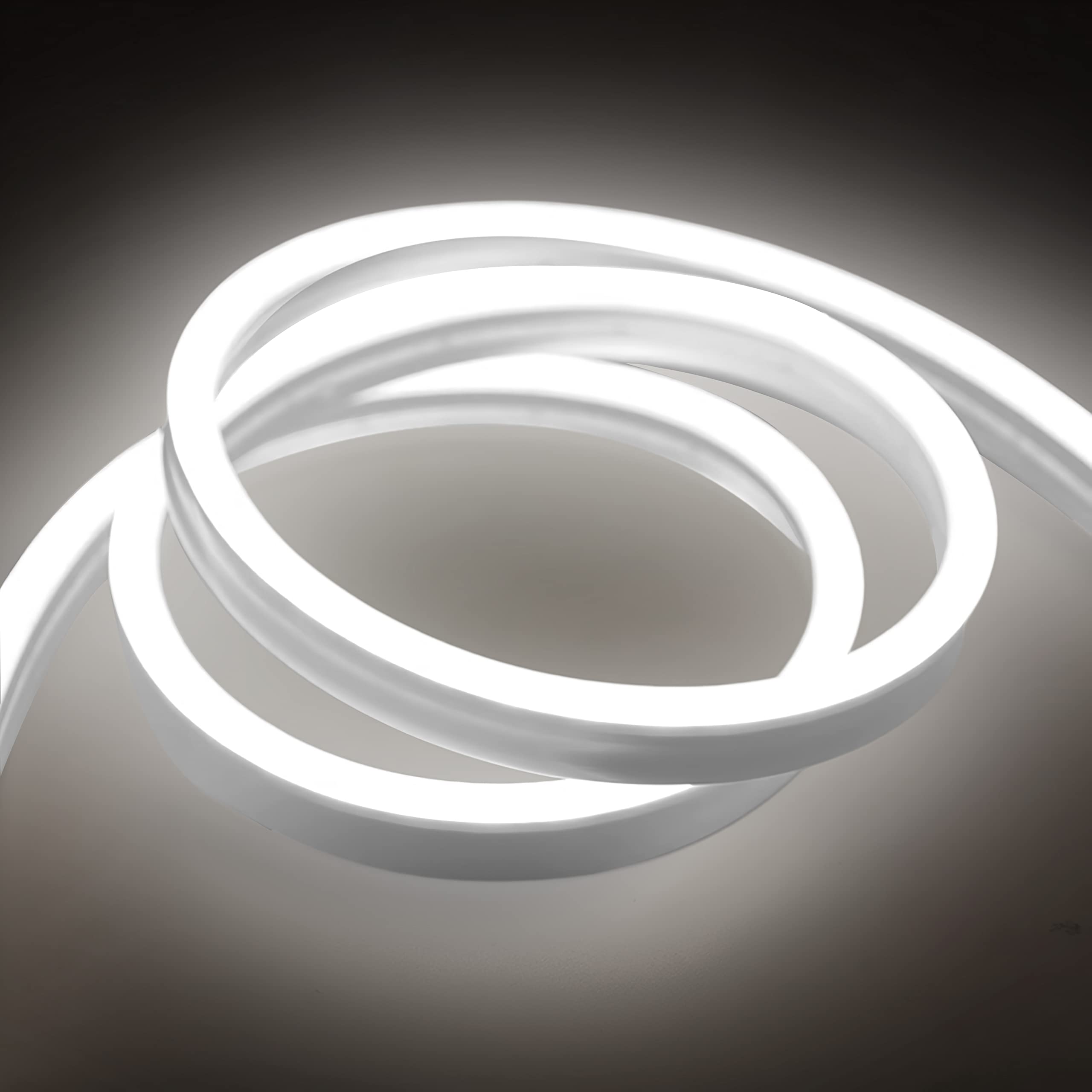 LanM Epoch Neon LED Strip,6.5ft/2m LED Neon Rope Light ,12V Flexible Waterproof Neon Strip Light with DC Power Adaptor, Neon Rope Lights for Bedroom and Indoor Outdoor Decor ( Whitle)