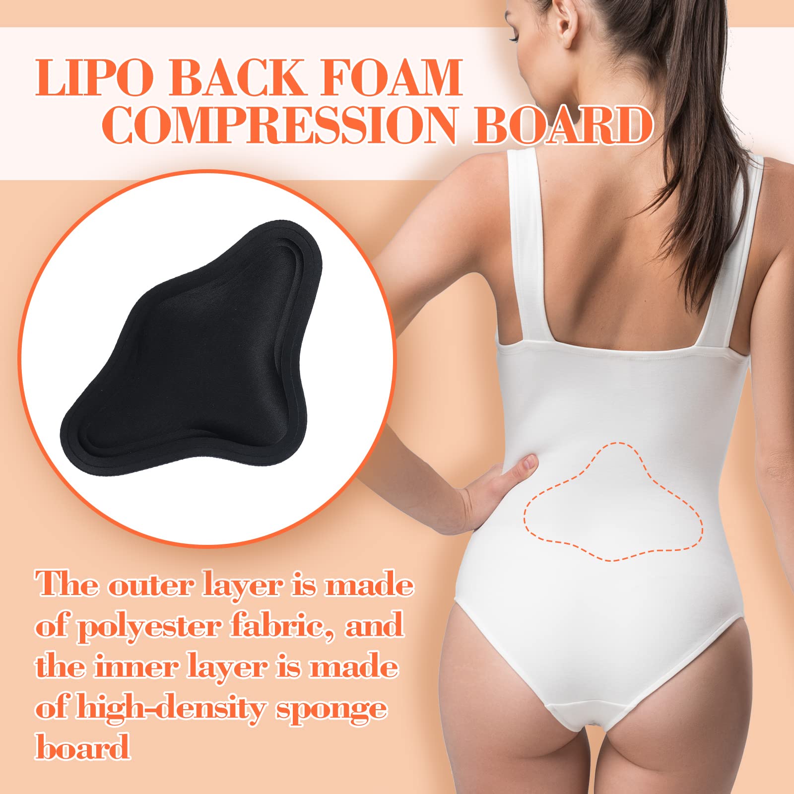Treela 6 Pcs Lipo Foam Board Compression Board Set, Include Lipo AB Front and Back Board Abdominal Tummy Tuck Side Board for Women