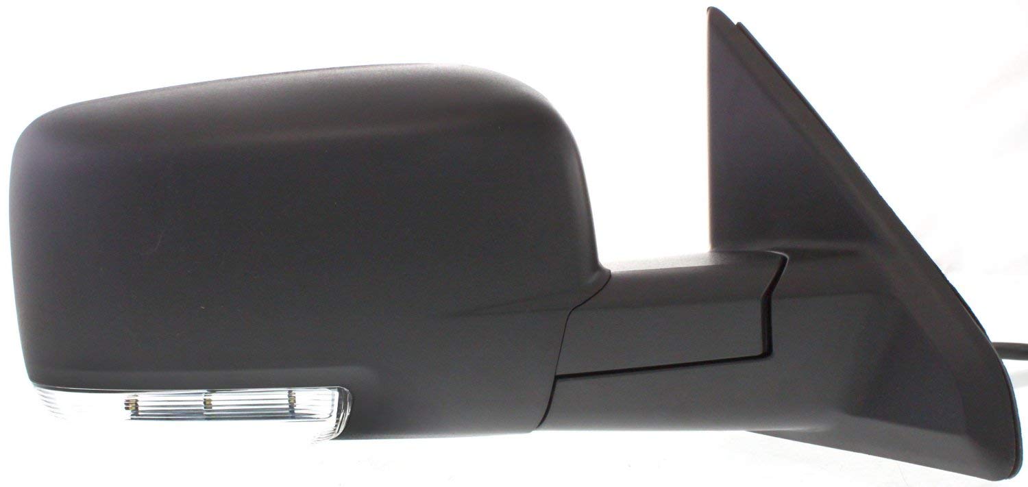 Kool Vue Left & Right Power Heated Door Mirrors Compatible With Dodge Ram 1500 2009 With Signal Light & Puddle Lamp; Without Memory Textured Pair