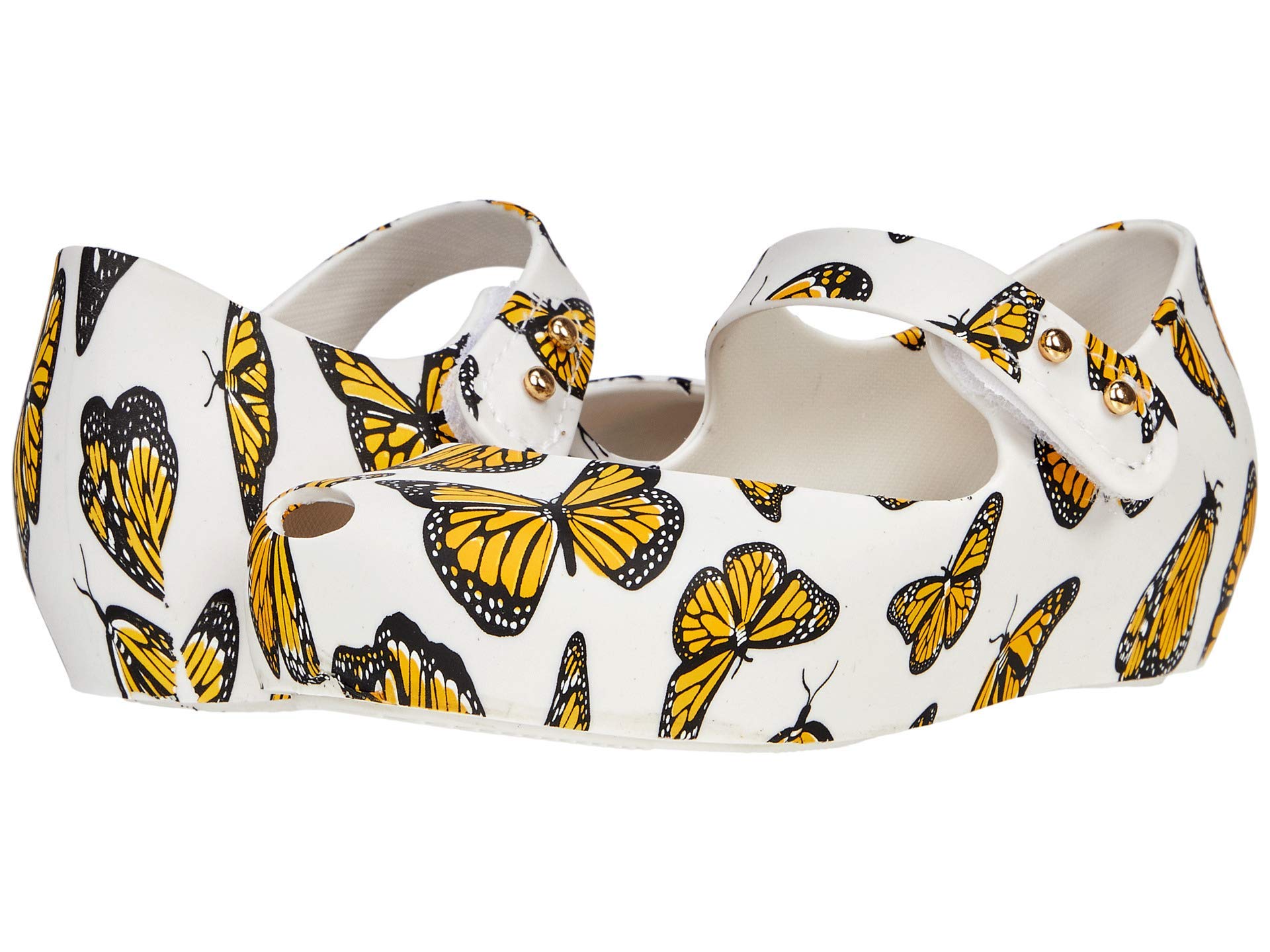 mini melissa Girl's Ultragirl Print BB (Toddler/Little Kid) White/Yellow 9 Toddler M